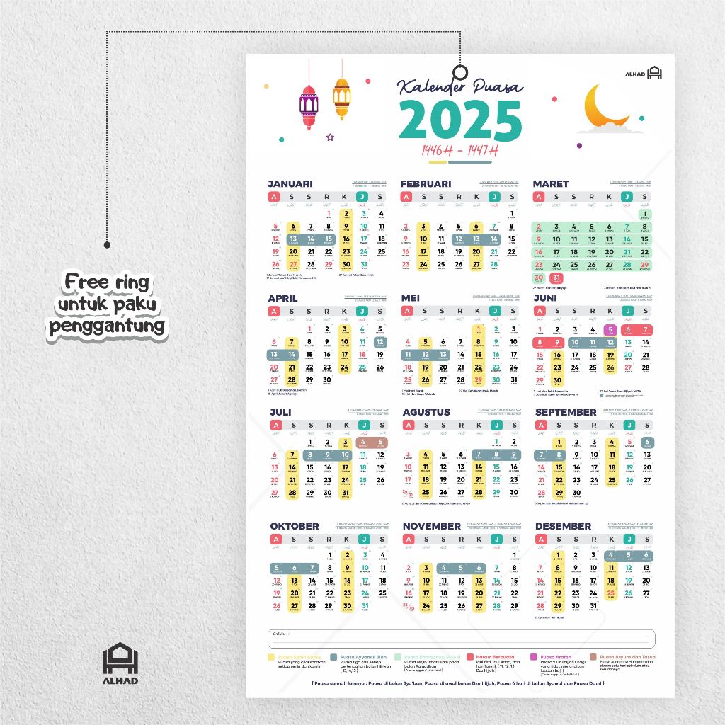 Jual Kalender Puasa 2025 I Komplit I Ukuran A3+ I A02 | Shopee Indonesia
