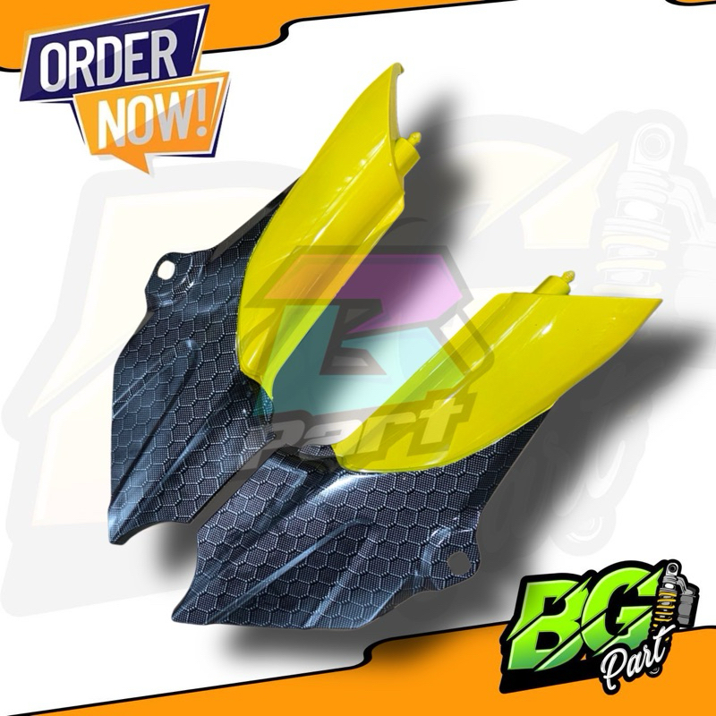 Jual body tengah bok accu bok aki ninja r ninja ss warna kuning carbon ...