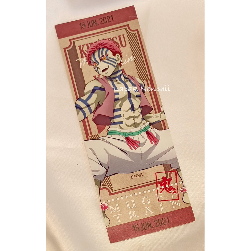 Jual Official Merch Ticket Card Kimetsu no Yaiba Akaza | Shopee Indonesia
