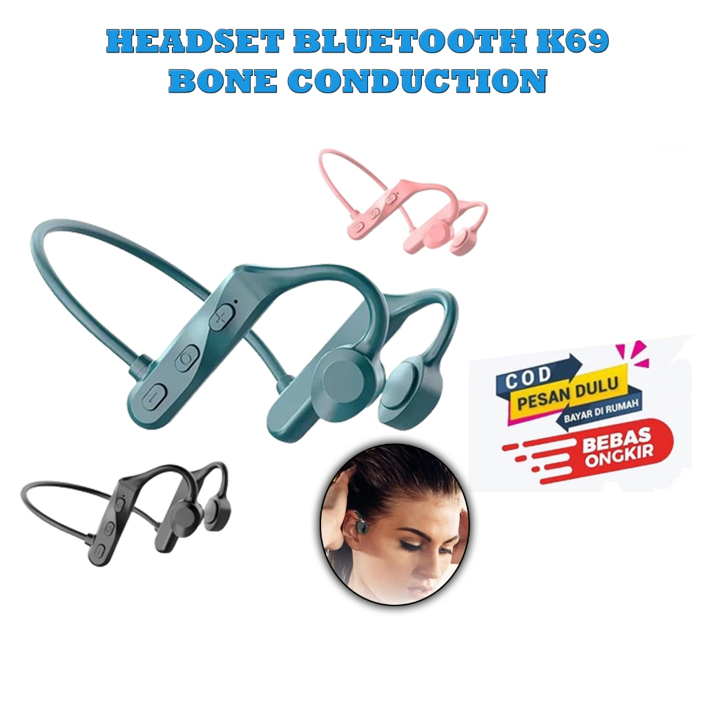 Jual RG HEADSET BLUETOOTH K69 Tws Wireless Headphone Bone Conduction ...