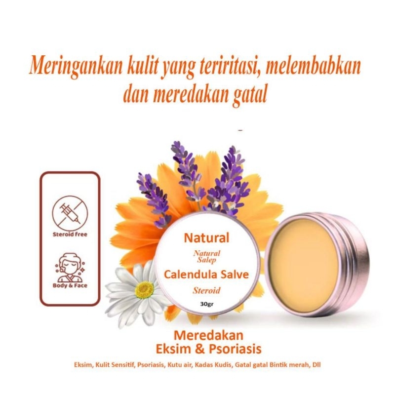 Jual SALEP NATURAL CALENDULA SALVE, No Steroid, Meredakan Kulit Eksim ...