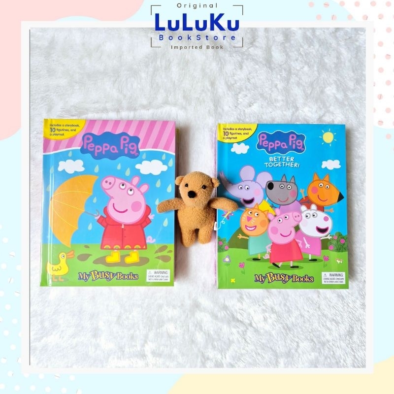 Jual My Busy Books PEPPA PIG Original with a story book , a playmat ...