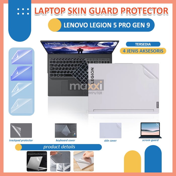 Jual Laptop Lenovo Legion 5 Pro 16 Inch Gen 9 16IRX9 SKIN GUARD / ANTI ...