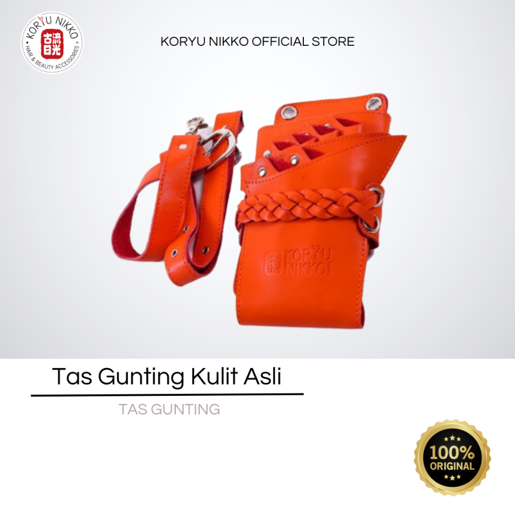 Jual Koryu Nikko - Tas Gunting Kulit Asli - Orange - Original | Shopee ...