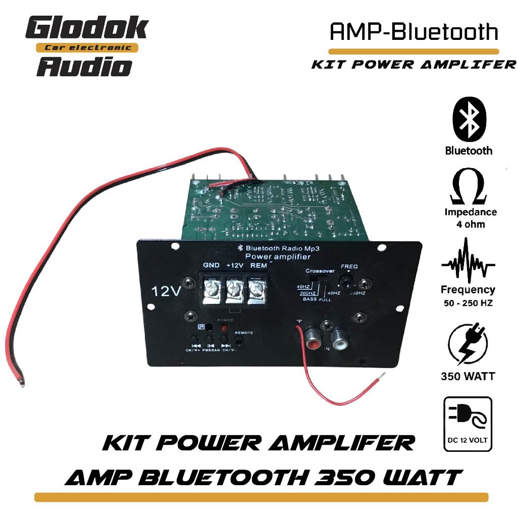 Jual Kit Modul /Kit amplifier aktif Bluetooth dc 12 volt 350 watts High ...