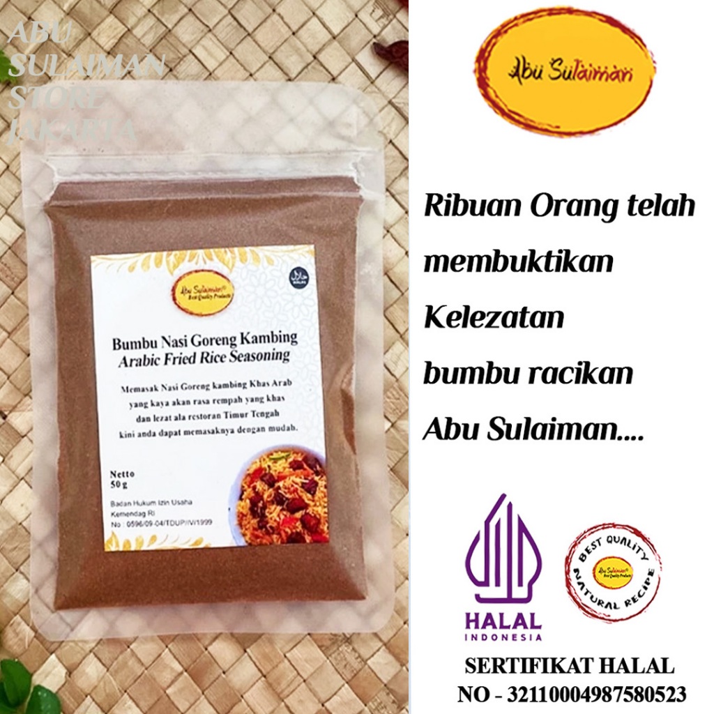Jual Bumbu Nasi Goreng Kambing / Arabian Fried Rice Seasoning / Bumbu ...