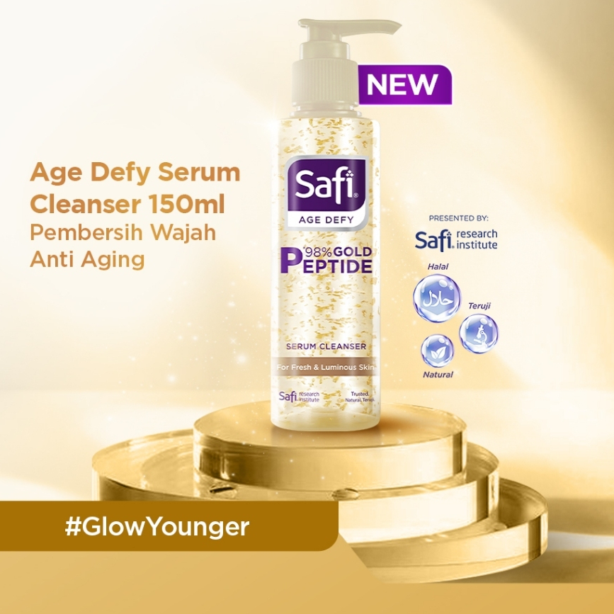 Jual Safi Age Defy Serum Cleanser 150ml [Gold Peptide] | Shopee Indonesia