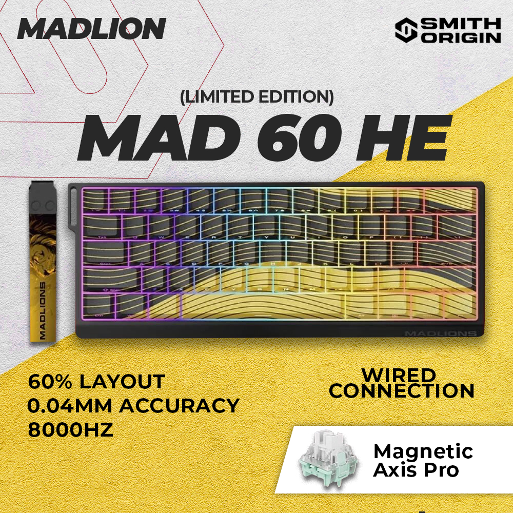 Jual Madlions Mad 60 HE Black Yellow Magnetic PRO Switch Rapid Trigger ...