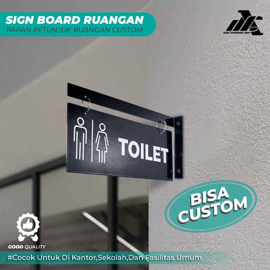 Jual SIGN BOARD TOILET CUSTOM SIGNAGE BAHAN BESI - PAPAN PENANDA ...