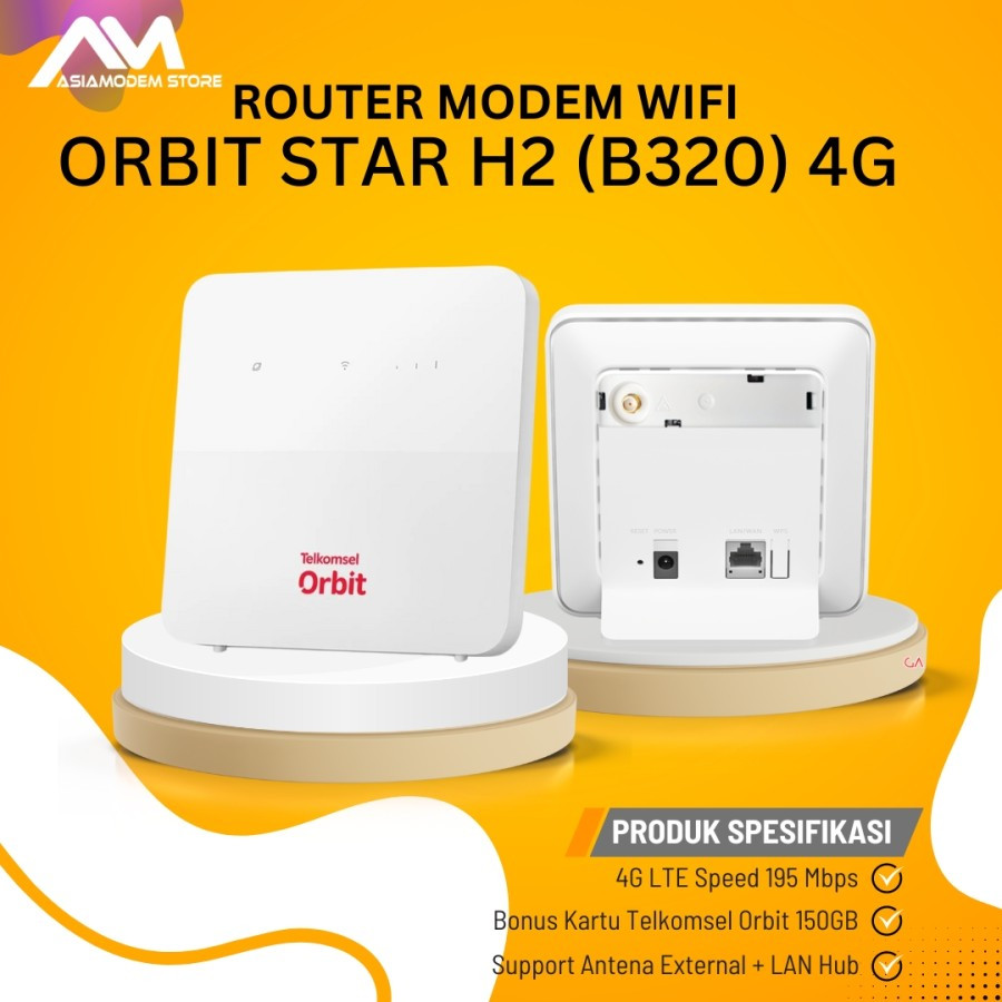 Jual Modem Router Orbit STar H2 4G LTE Huawei B320 GARANSI RESMI ...