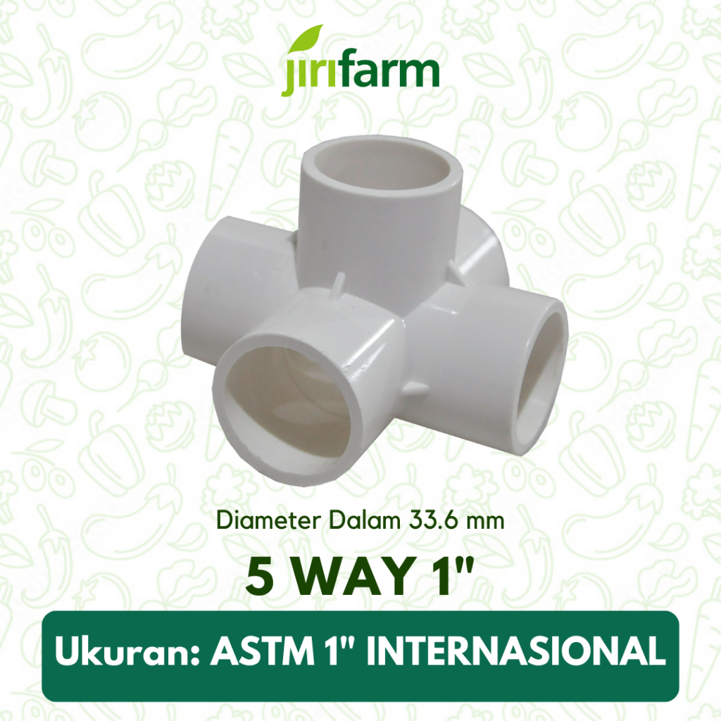 Jual JIRIFARM - Fitting Pipa Paralon 1 Inch Inci 5 Way Arah 1" ASTM ...
