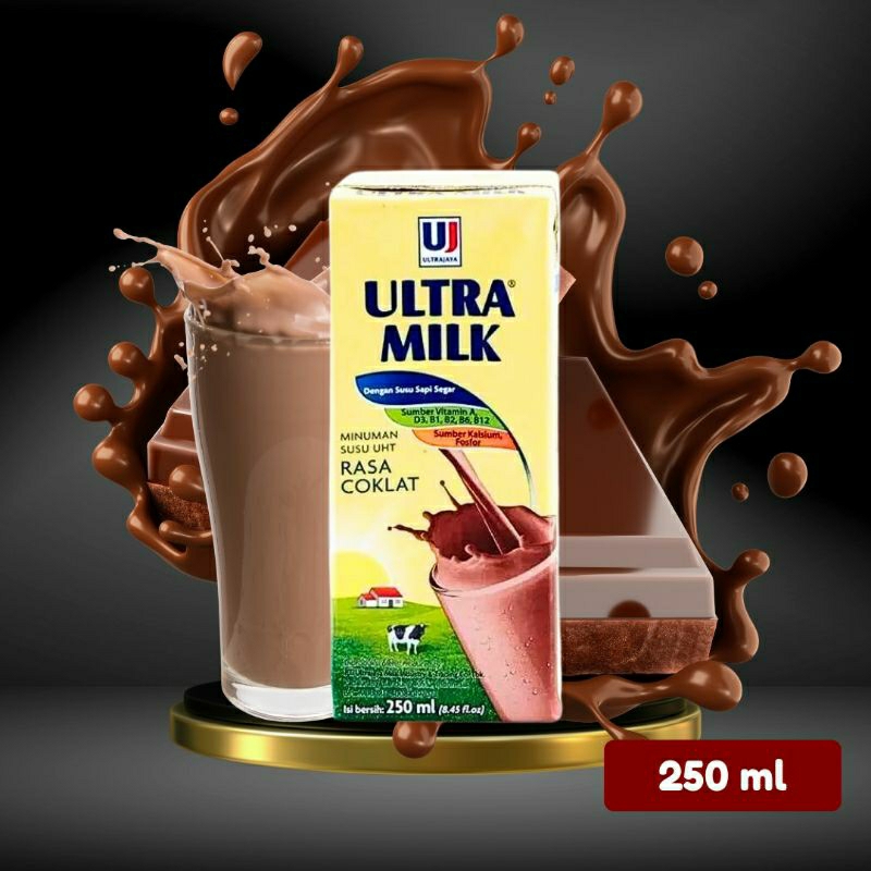 Jual SUSU ULTRAMILK 250 ML RASA COKLAT KEMASAN 1 DUS | Shopee Indonesia