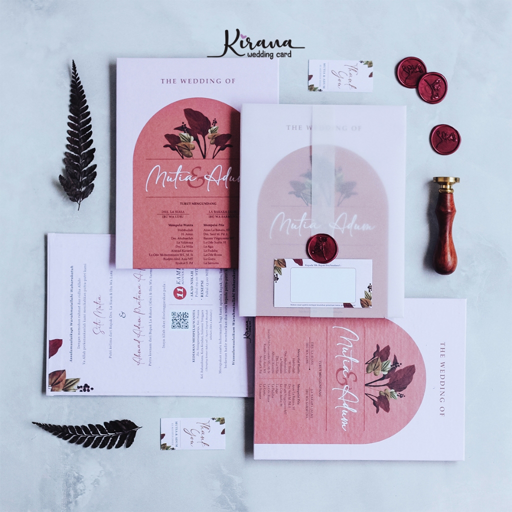 Jual Undangan Pernikahan Aesthetic | Undangan Custom | Undangan Single ...