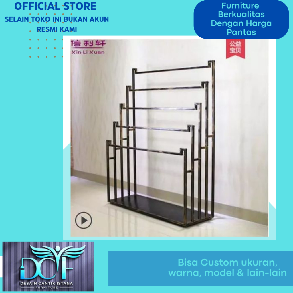 Jual Rak Besi Display Toko Hijab Model Tingkat | Shopee Indonesia