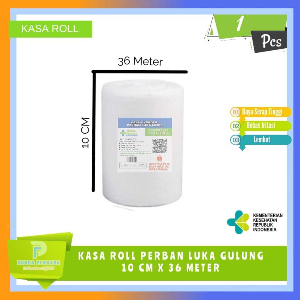 Jual Kasa Gulung Perban Roll Besar Ukuran 10 cm x 38 Meter | Shopee ...