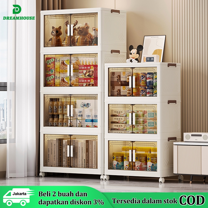 Jual Rak Buku Serbaguna/Rak Kabinet Plastik Lipat/Rak Buku Plastik ...