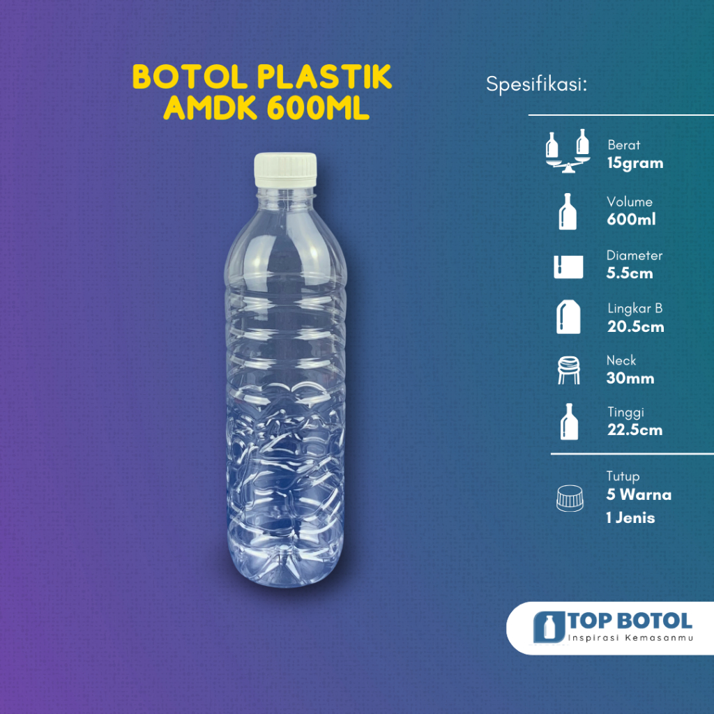 Jual BOTOL PLASTIK 600ML/BOTOL AQUA 600ML/AMDK 600ML | Shopee Indonesia