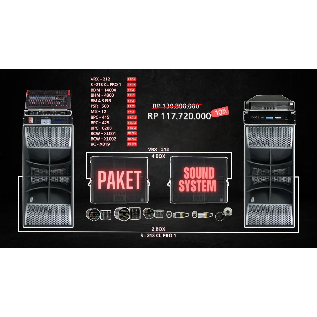 Jual Paket Sound System Full Betavo 5000 Watt | Sound System Hajatan ...