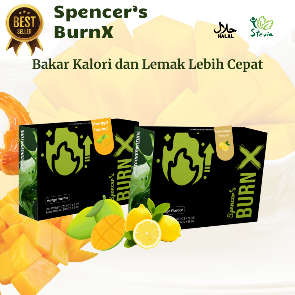 Jual Spencer's Burn X Rasa Mango dan Lemon - Bakar Kalori dan Lemak 1 ...