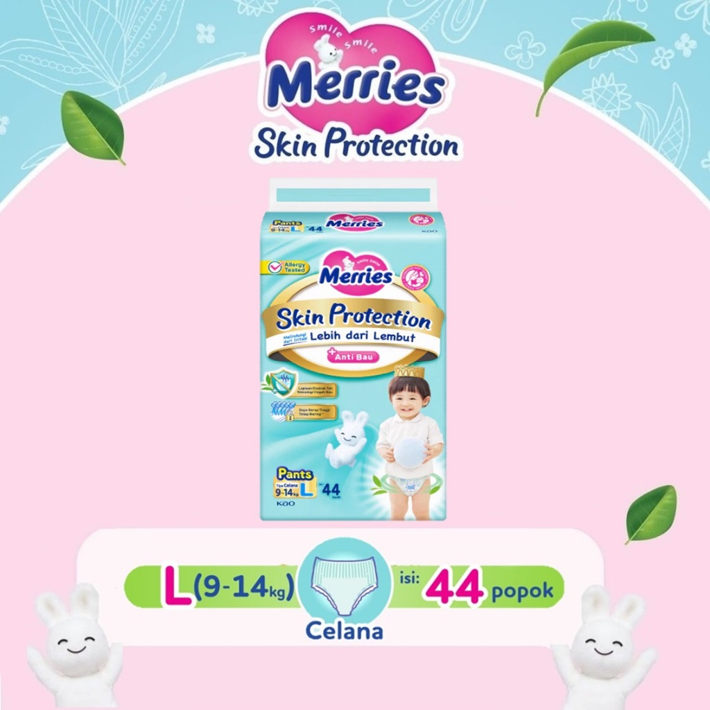 Jual MERRIES Skin Protection L44 L 44 Popok Celana Meries Size L Anti ...