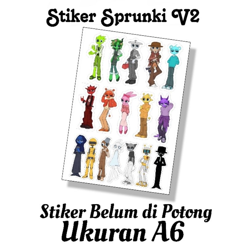 Jual Stiker Unik Lucu Sprunki V2 / Sticker Karakter / Sticker Cartoon ...