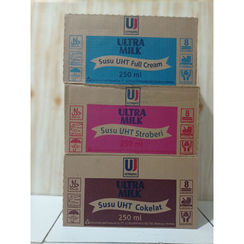 Jual Ultra Milk UHT 250ml 1 karton isi 24 pcs (1 dos) | Shopee Indonesia