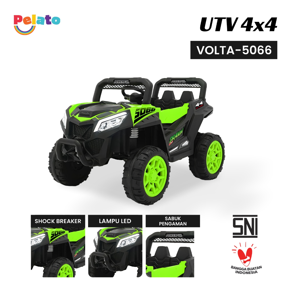 Jual PELANGI TOYS Mobil Aki Mainan Anak UTV Dragon 2Gb 12V 7Ah (Volta ...