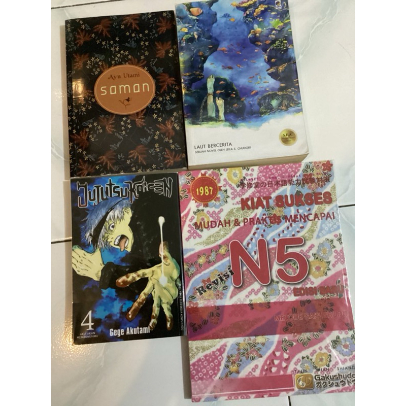 Jual wts buku preloved (saman, laut bercerita, jujutsu kaisen vol 4, jlpt n5 gakushudo) | Shopee ...