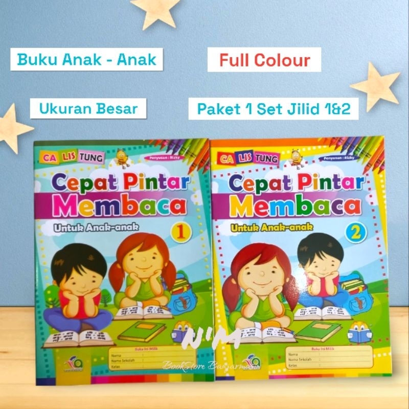 Jual Buku Anak Cepat Pintar Membaca Jilid 1 & 2 Full Colour | Shopee ...