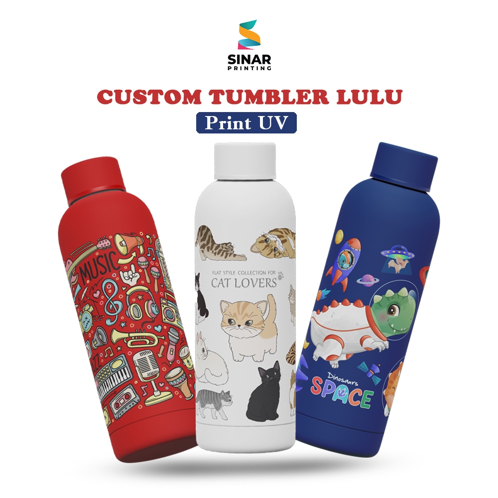 Jual SINAR PRINTING - BOTOL MINUM AESTHETIC | TUMBLER LULU | CUSTOM ...