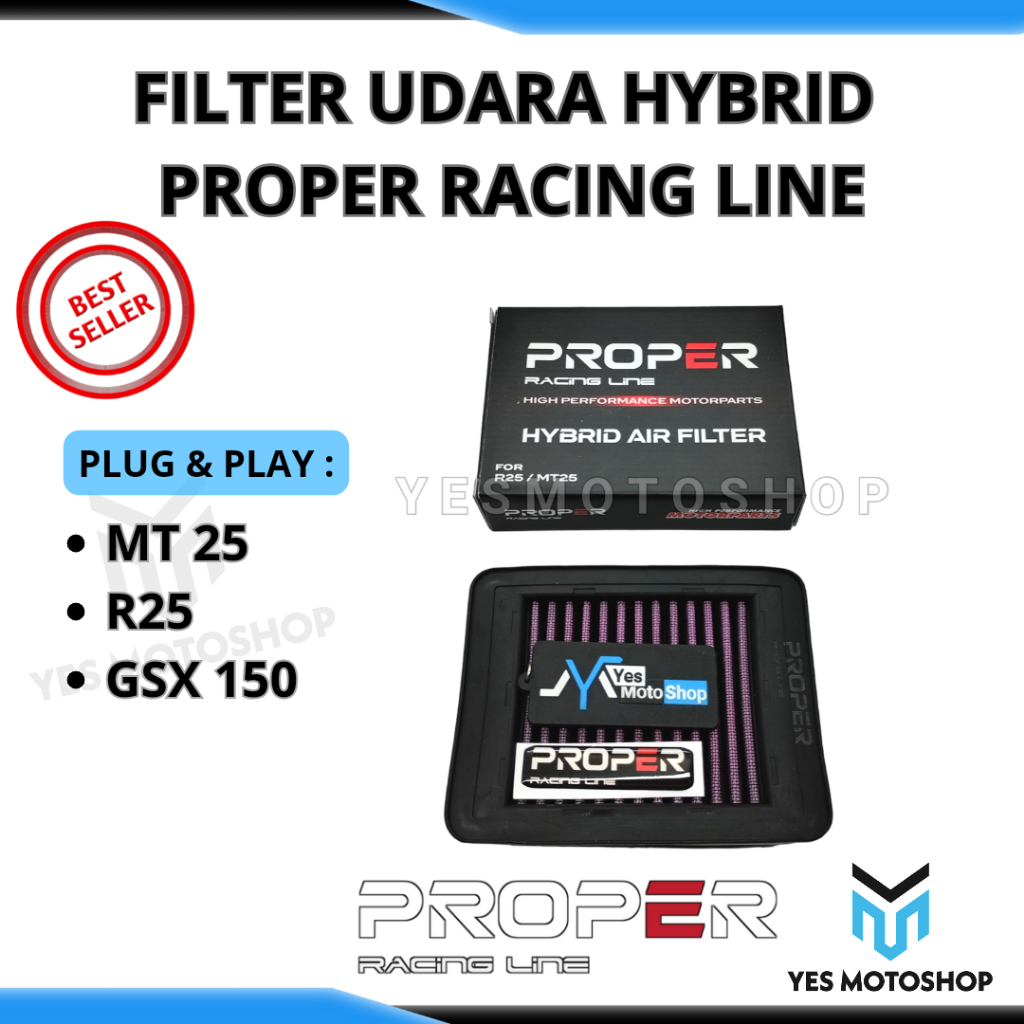 Jual AIR FILTER UDARA PROPER RACING LINE R25 MT 25 GSX 150 100% ...