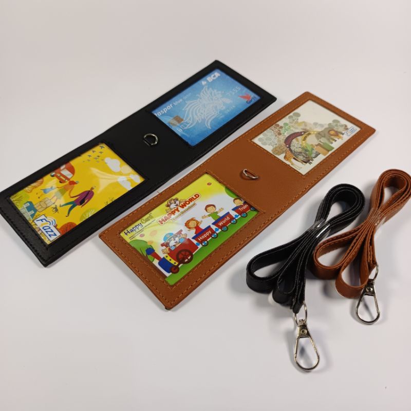 Jual TEMPAT ID CARD MAGNET 2 KARTU DENGAN TALI GANTUNGAN | Shopee Indonesia
