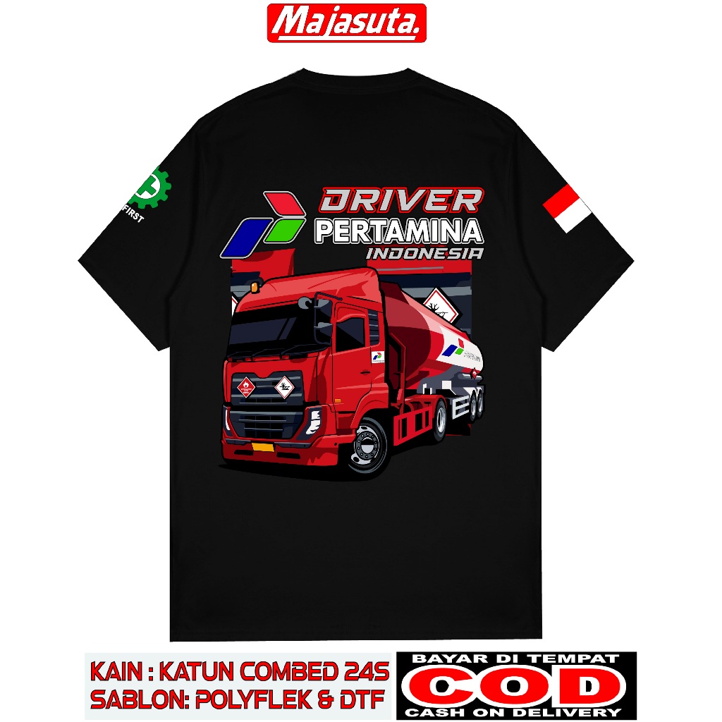 Jual KAOS DRIVER PERTAMINA INDONESIA COTTON COMNED 24S BISA COD SABLON ...
