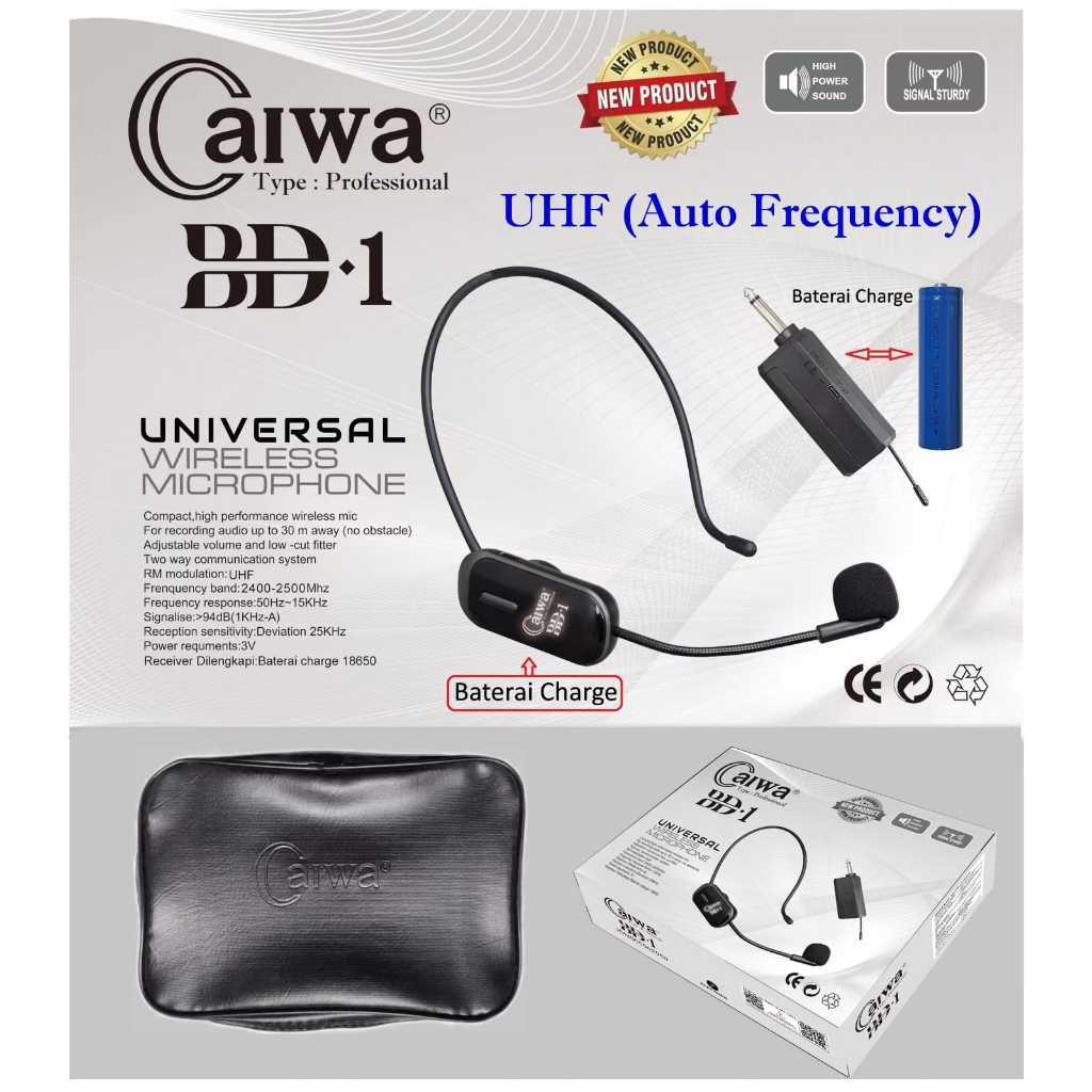 Jual Mic Wireless CAIWA BD-1 / BD1 Mic Bando Clip On Wireless C AIWA BD ...