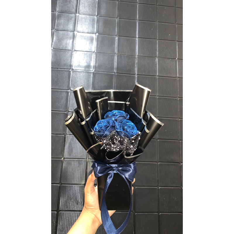 Jual Buket Bunga Pita Satin Custom 3 Tangkai | Shopee Indonesia