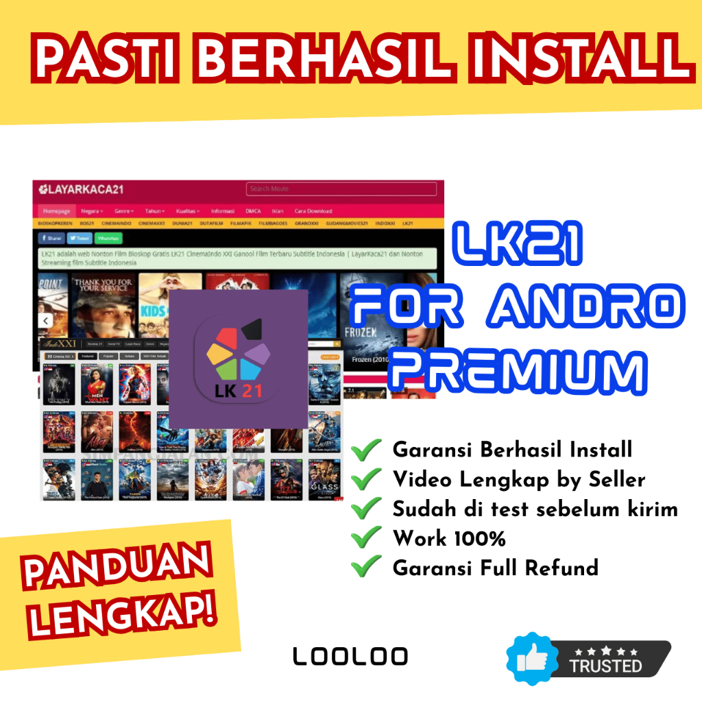 Jual Aplikasi Lk21 Jutaan Film HD LifeTime Harga Terjangkau | Shopee ...