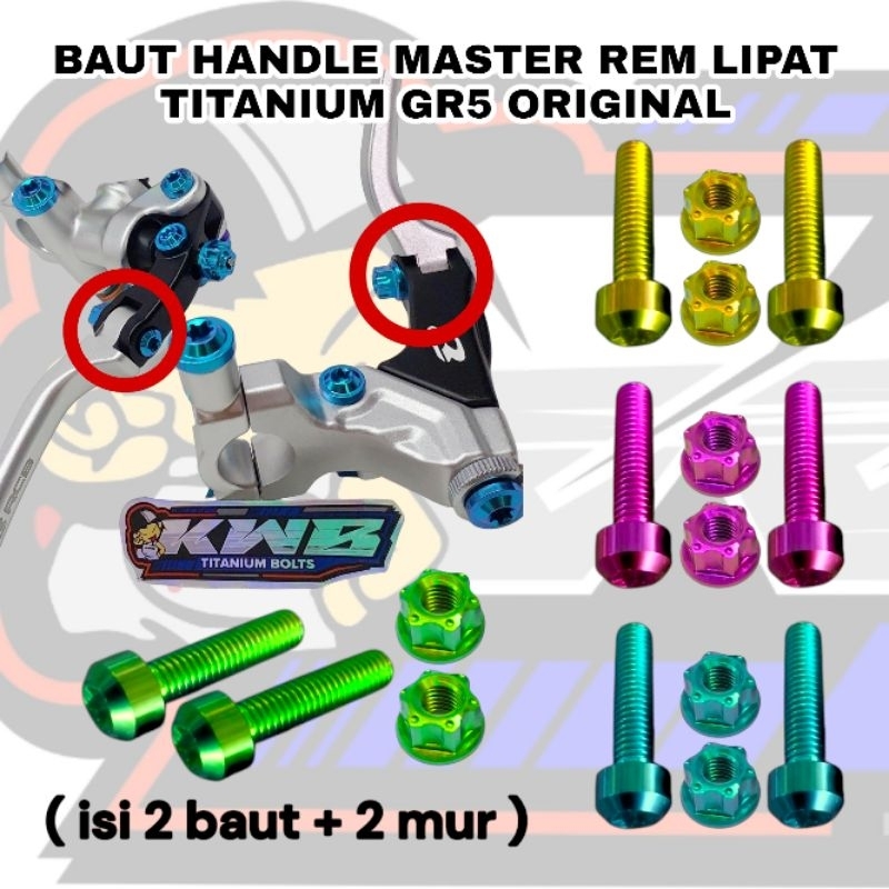 Jual Baut handle kopling master lipat set kanan kiri rcb s1 ( isi 2 pcs baut + mur ) titanium ...