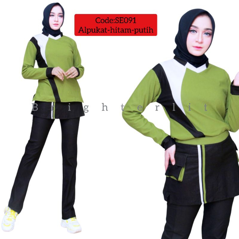 Jual BAJU SENAM WANITA DEWASA SETELAN SENAM WANITA BAJU OLAHRAGA ...