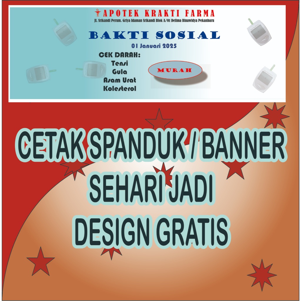 Jual CETAK SPANDUK / BANNER SATU HARI JADI DESIGN GRATIS | Shopee Indonesia