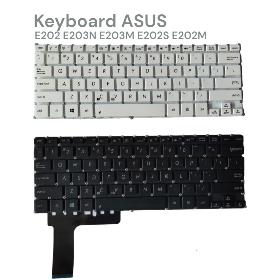 Jual Keyboard ASUS E202 E203 E203M E202S E205 E202MA - Hitam-Putih | Shopee Indonesia