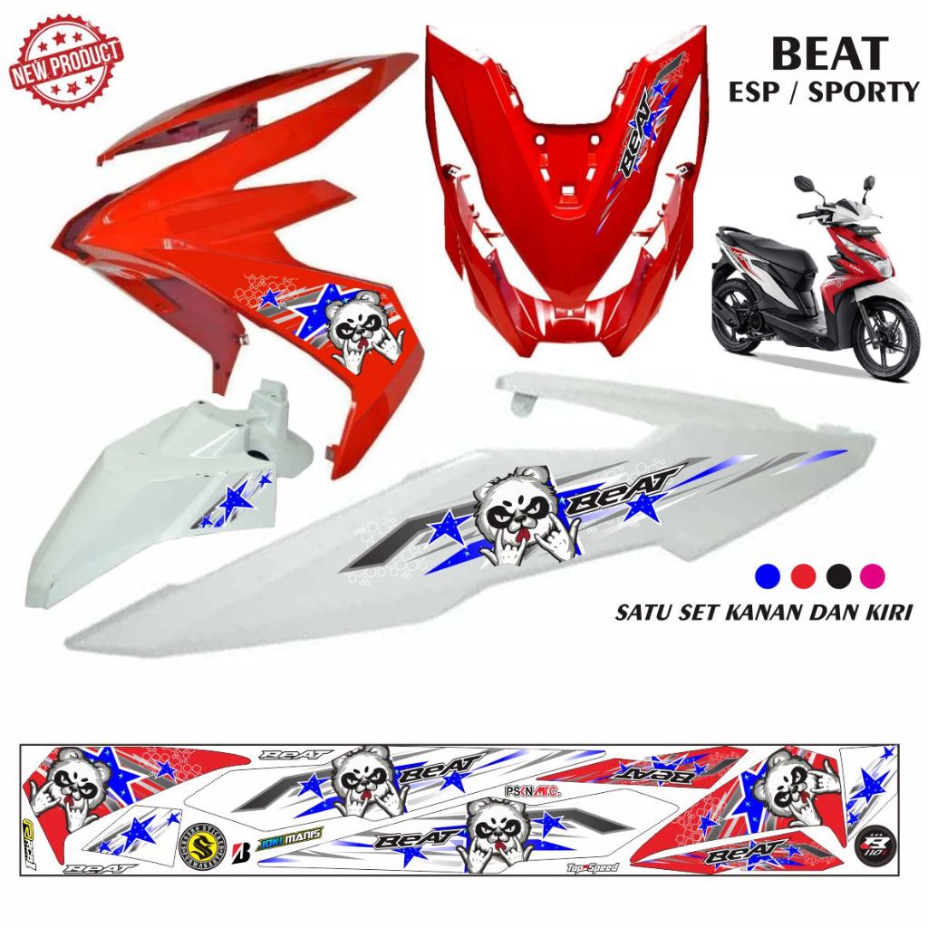 Jual COD COD- STRIPING POLET BODY LIS BEAT ESP 2016-2019 / MOTOR ...