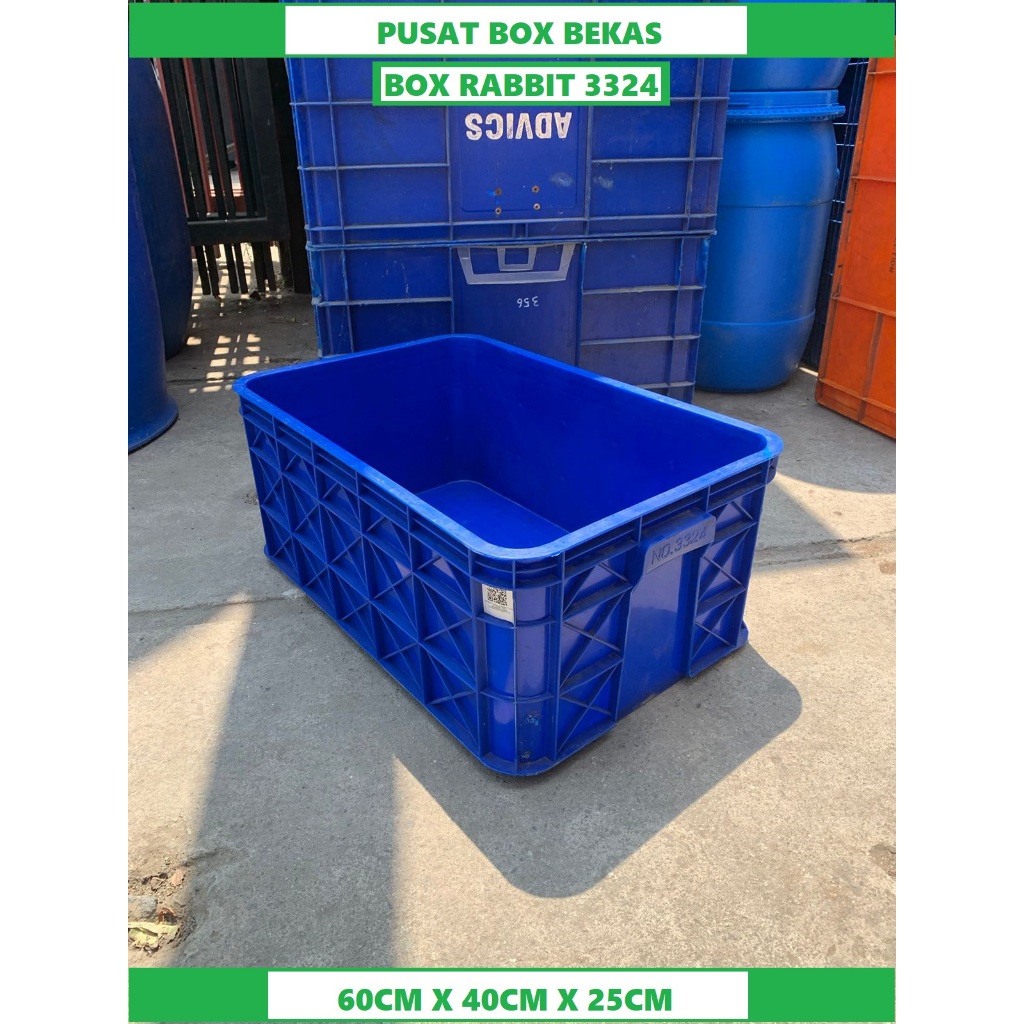 Jual box rapat container plastik bekas container industri Rabbit 3324 ...