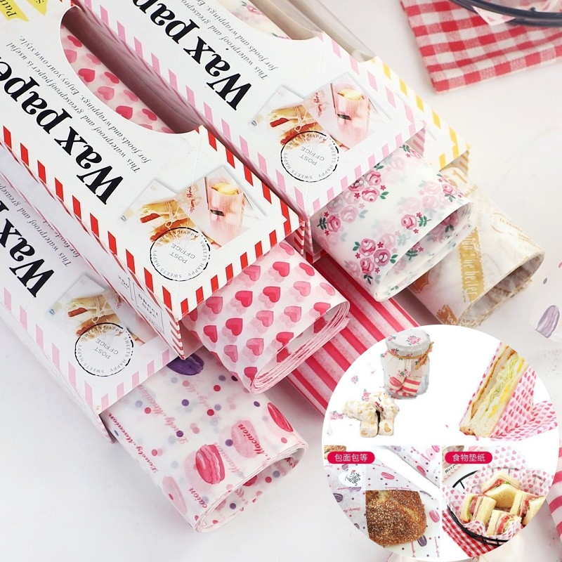 Jual 50pcs Alas Nasi Bento Kertas Pembungkus Makanan Roti Sandwich ...