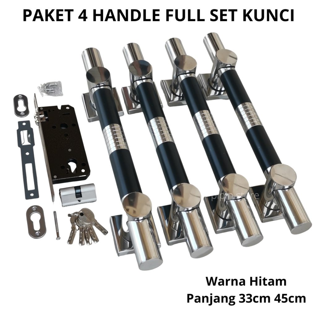 Jual Paket Handle Pintu Rumah Model Bulat 45cm 33cm Set Kunci Murah ...