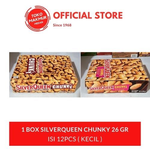 Jual 1 BOX SILVERQUEEN CHUNKY BAR MINI 26 GR ISI 12PCS - COKLAT ...