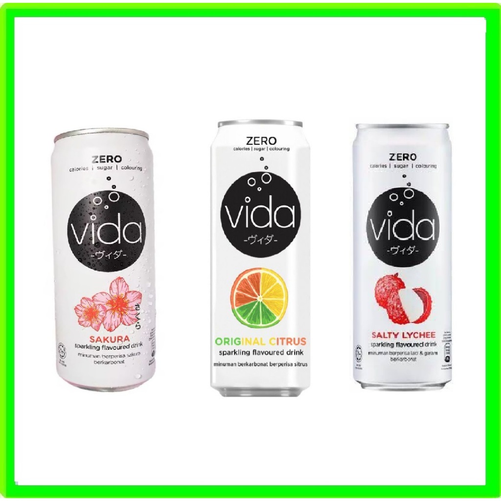 Jual VIDA SPARKLING DRINK ZERO minuman Sparkling bebas gula 325ml ...