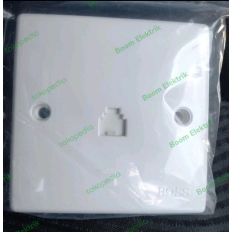 Jual stop kontak telfon clasic boss // stop kontak telepon // outlet ...