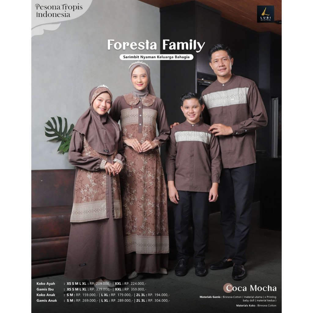 Jual SARIMBIT LUBI 2025 FORESTA FAMILY COCA MOCHA TERBARU SET KELUARGA ...