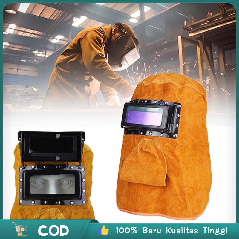 Jual Leather Welding Mask Leather Welding Mask Pelindung Muka Las ...