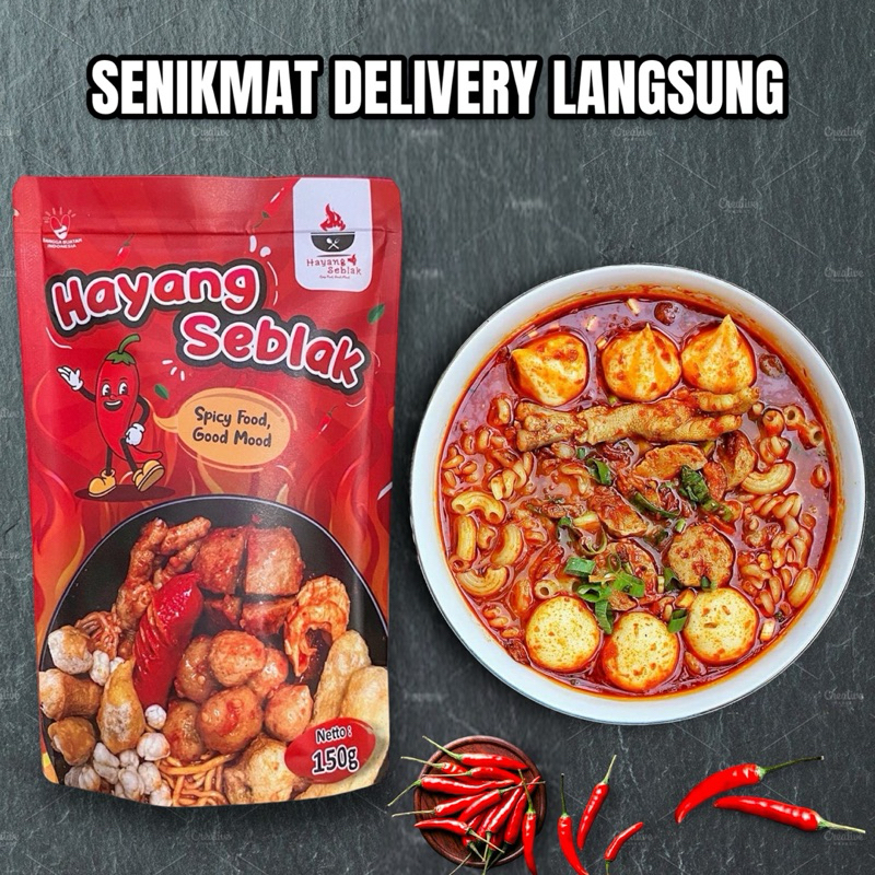 Jual Hayang Seblak Instan Original Pedas Gurih Alami Sambal Asli ...